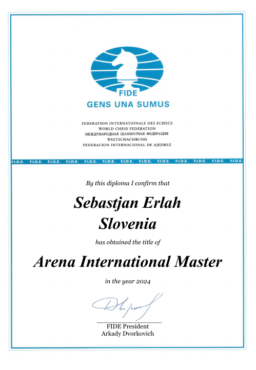 Sebastjan Erlah / World Chess - Official FIDE Online Chess Gaming Platform