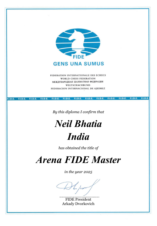 Neil Bhatia / World Chess - Official FIDE Online Chess Gaming Platform