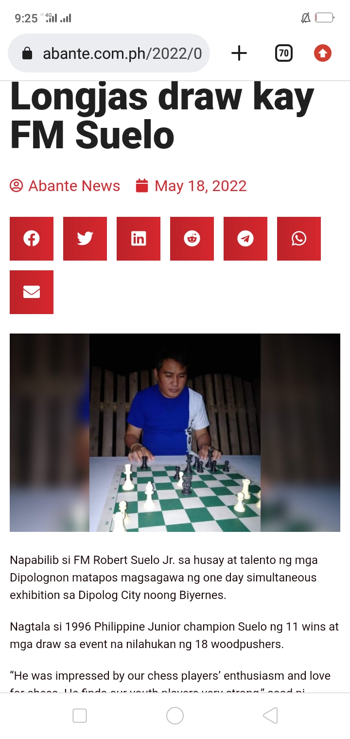 ELVIS LONGJAS: FIDE Online Arena