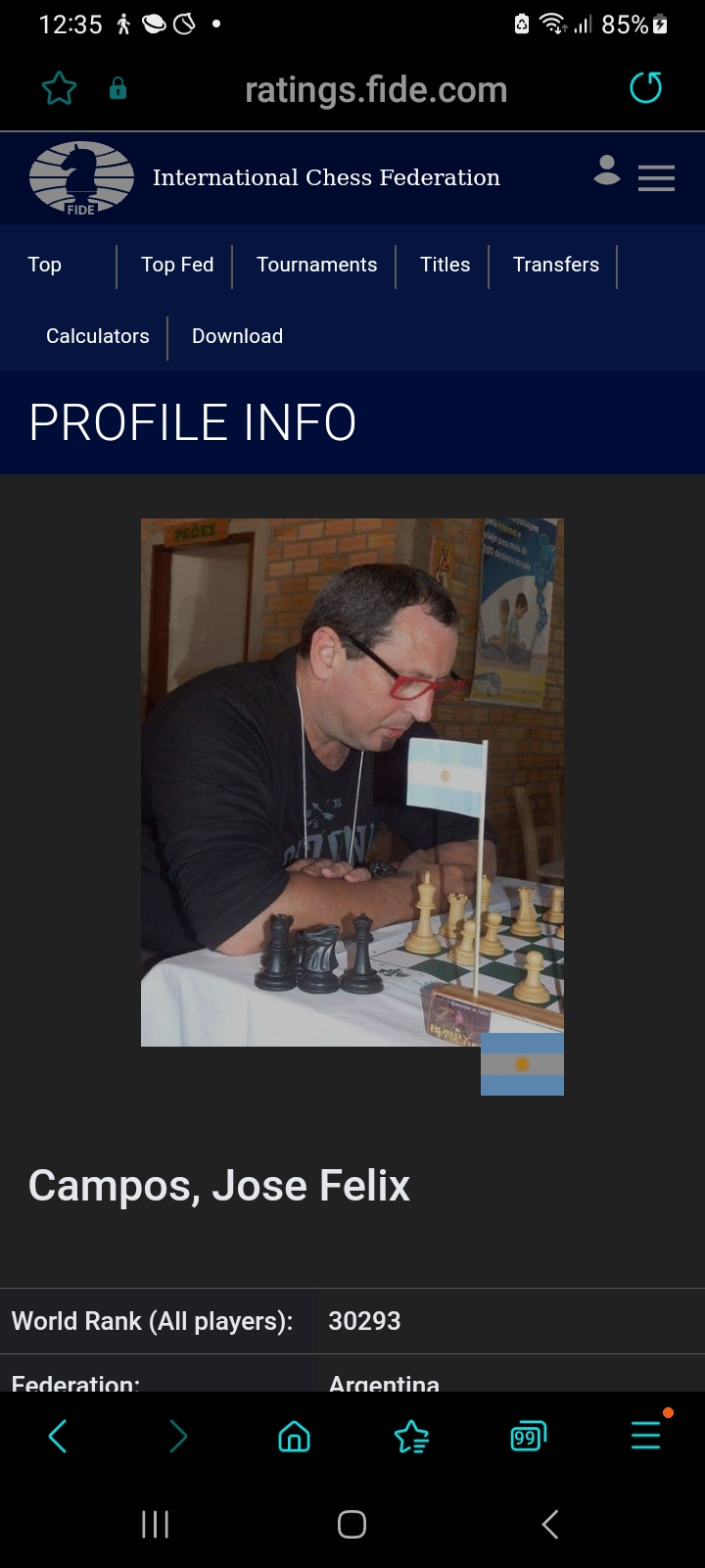 Jose Felix Campos / World Chess - Official FIDE Online Chess Gaming ...